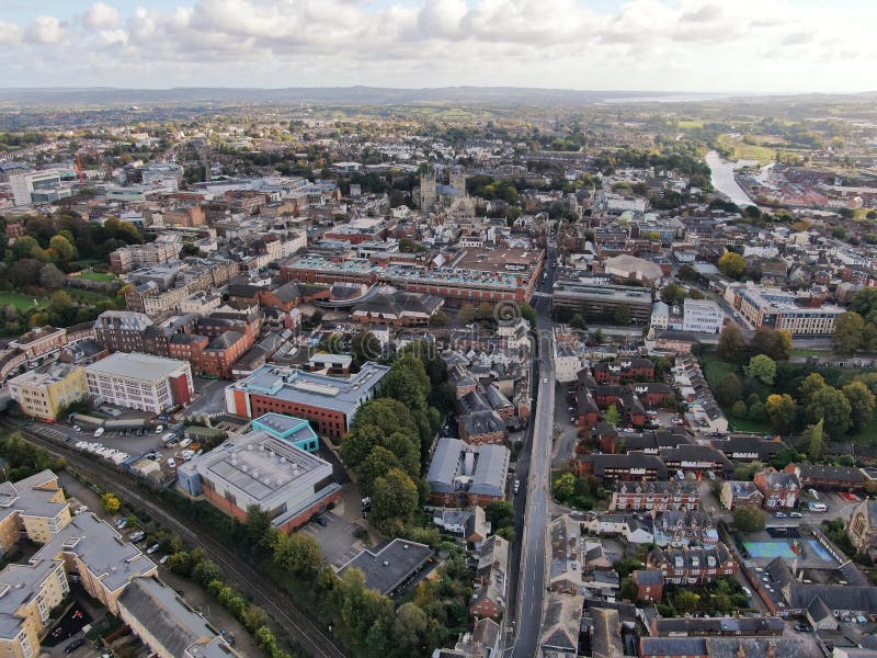 Aerial View of Poole Harbour and the Historic Quay Area Seen on a Sunny ...