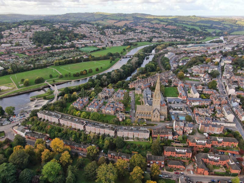 Aerial View of Poole Harbour and the Historic Quay Area Seen on a Sunny ...