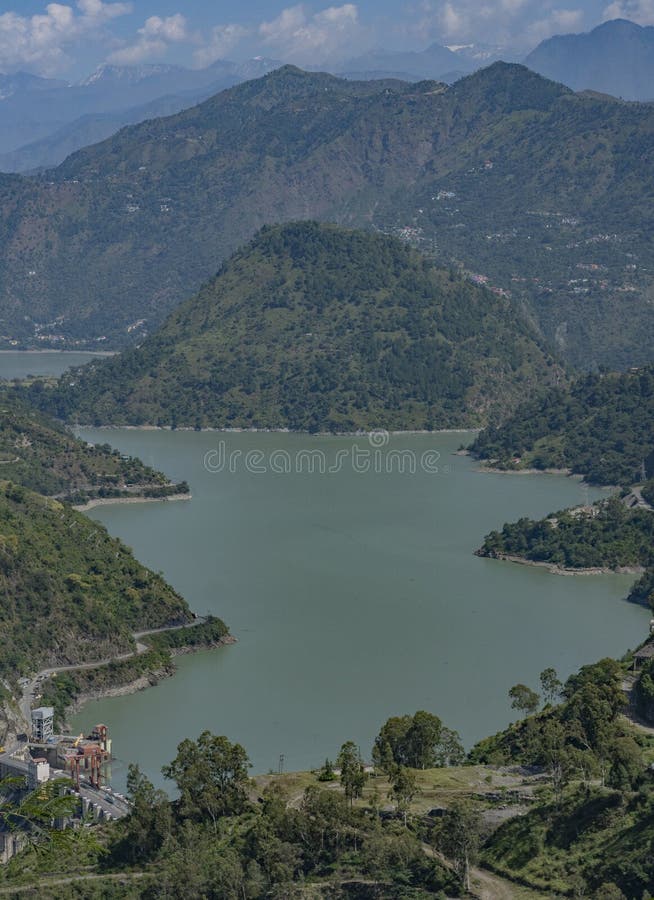 Aerial View of the Chamera Dam in Chamba, India Stock Photo - Image of ...