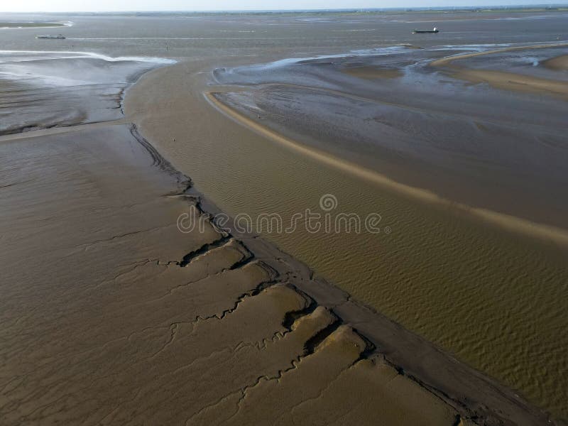 Aerial View of Channels and Gullies, Seaftinge, Holland Stock Photo ...
