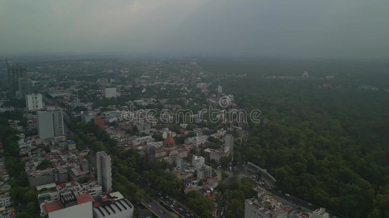 Aerial View of the Chapultepec Forest in Mexico City. Aerial View of ...