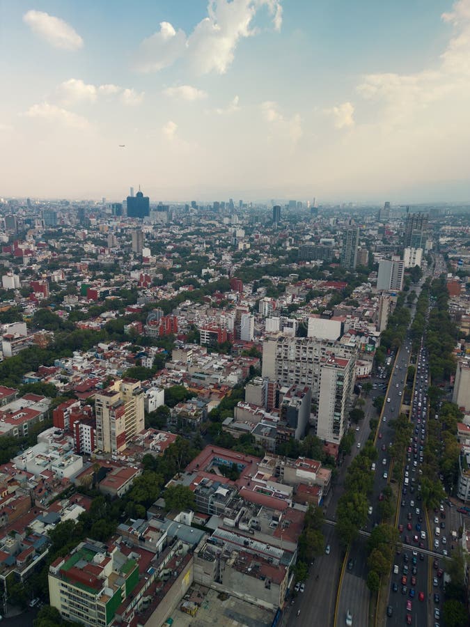 Aerial View of the Chapultepec Forest in Mexico City. Aerial View of ...