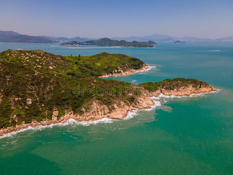 Aerial View of Cheung Chau, Hong Kong Stock Image - Image of seascape ...