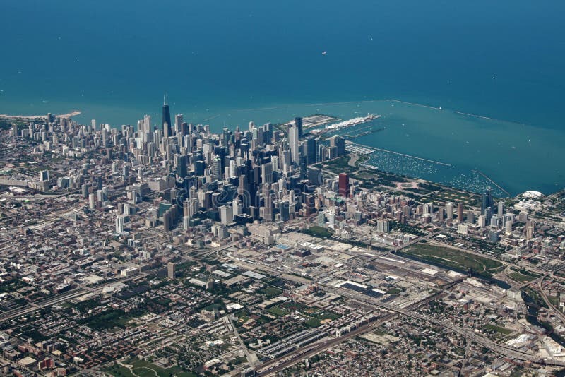 Aerial view of Chicago stock photo. Image of destination - 19889636