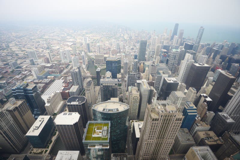 Aerial view chicago stock image. Image of skyline, view - 47784125