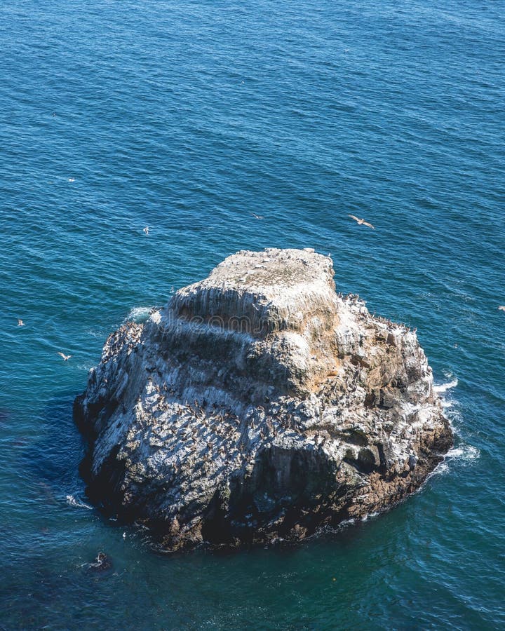 Aerial View of Chimney Rock Formation in Point Reyes Stock Photo ...