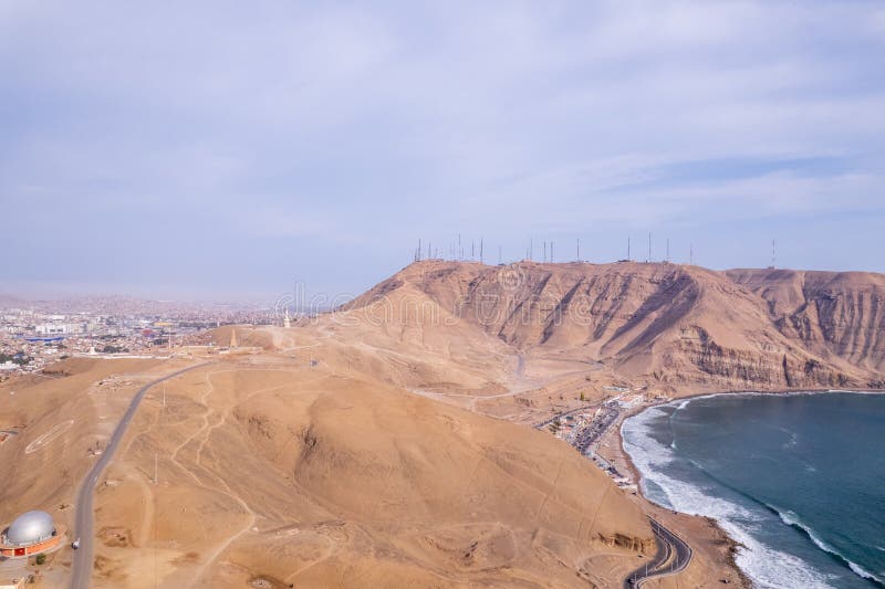 Aerial View of the Chorrillos Boardwalk in Lima Stock Photo - Image of ...