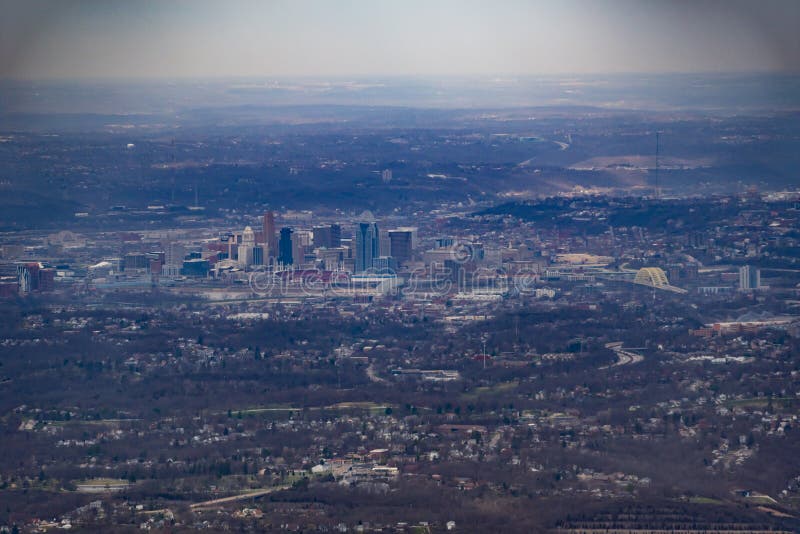 Aerial view of Cincinnati stock photo. Image of cityscape - 217518822