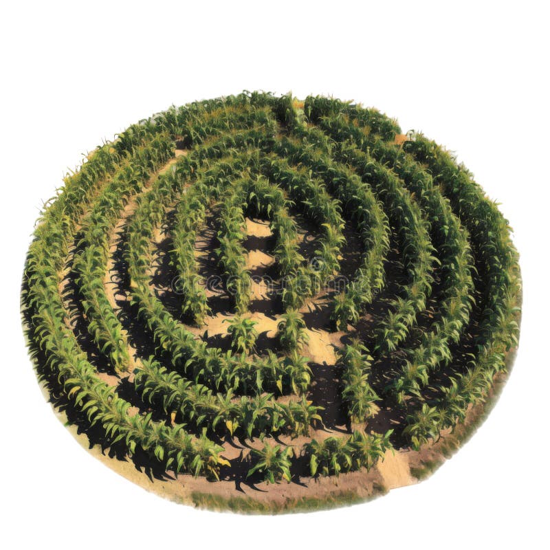 Aerial View of a Circular Crop Maze Stock Image - Illustration of ...