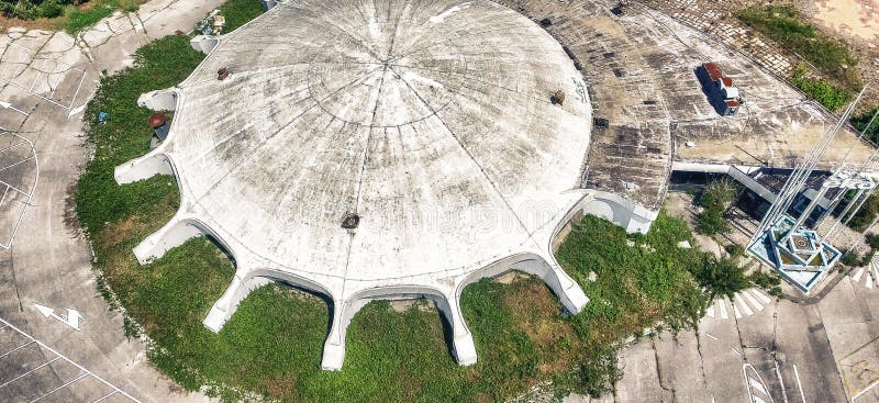 Aerial View of Circular Sport Game Stadium Stock Photo - Image of ...