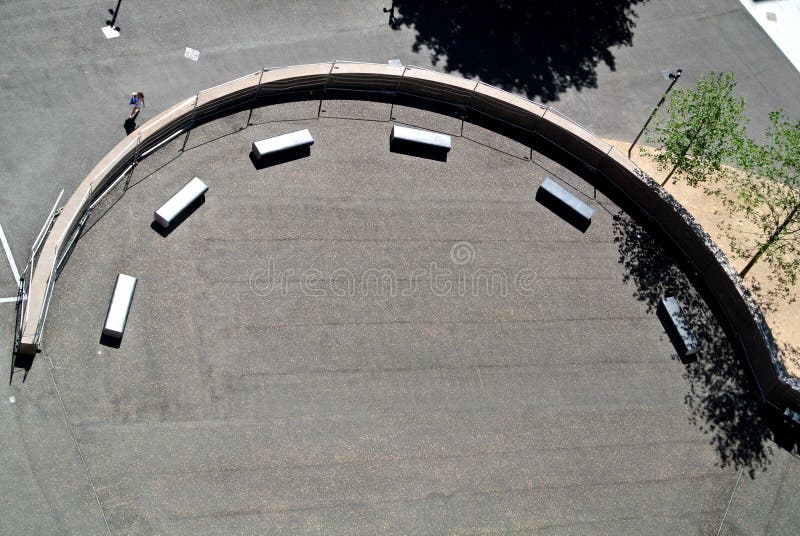 Aerial View of Circular Square Stock Image - Image of order, recreate ...