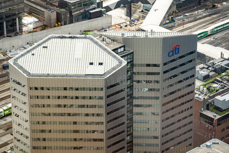 Aerial View of the Citigroup Skyscraper in Downtown Toronto. Editorial ...