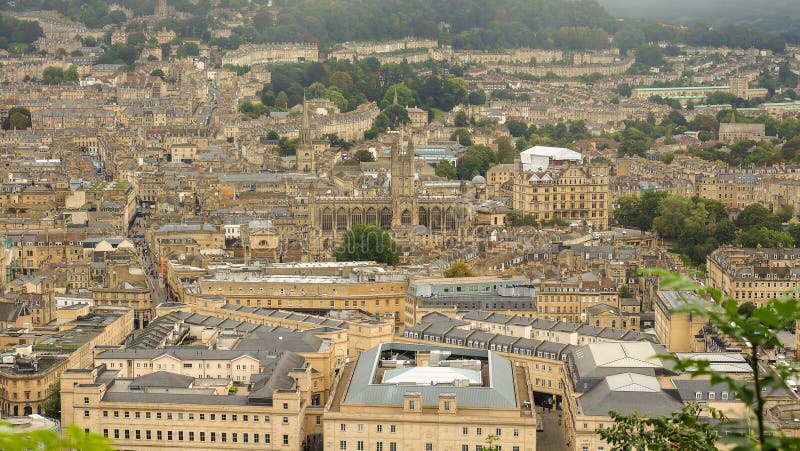 Aerial view of Bath stock photo. Image of european, town - 114555934