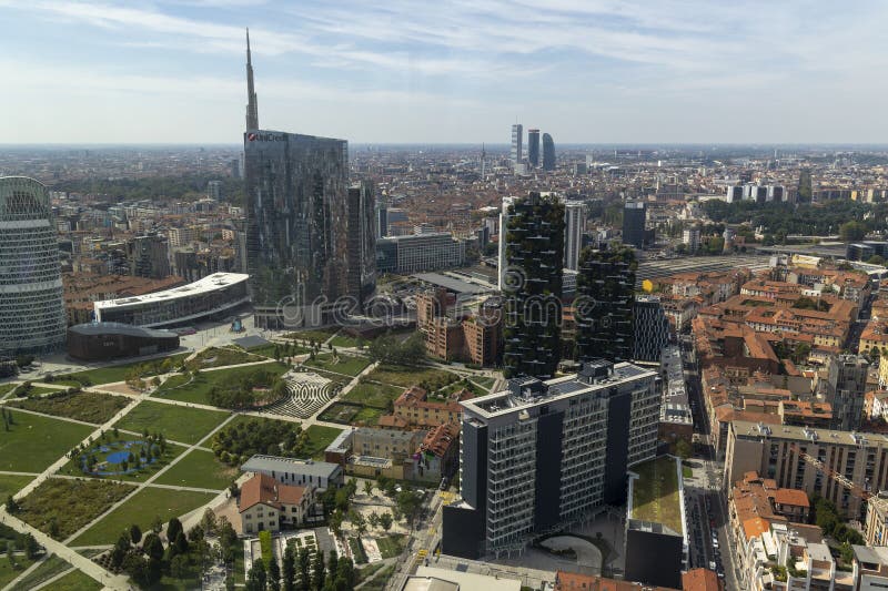 Aerial View of the City Center of Milan Editorial Stock Photo - Image ...