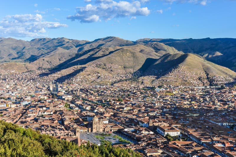 Aerial View of the City in Cusco, Peru Stock Photo - Image of ...