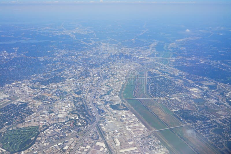 Aerial View of City of Dallas Stock Photo - Image of aerial ...