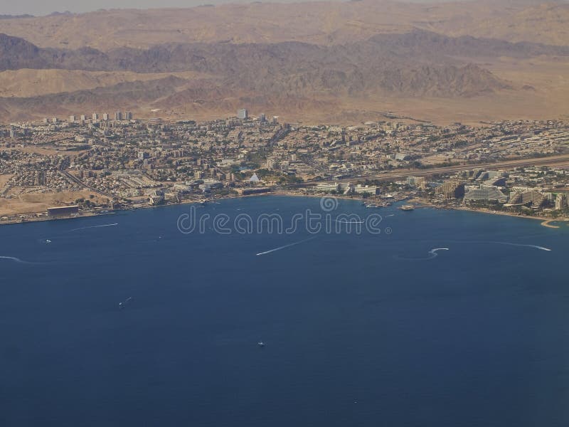 Aerial View of the City of Eilat Stock Image - Image of eilat, egypt ...