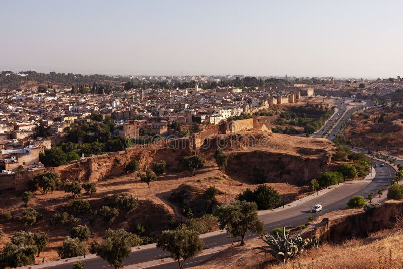 Aerial View of a City in Morocco Stock Photo - Image of nature, tourism ...
