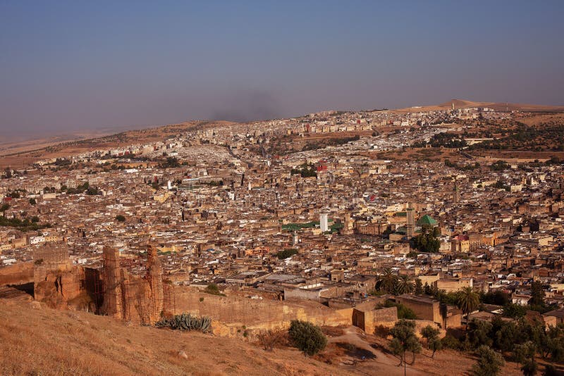 Aerial View of a City in Morocco Stock Photo - Image of urban, building ...