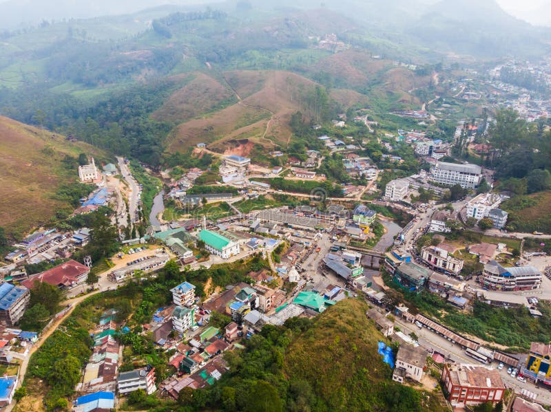 Aerial View of the City of Munnar in Kerala. India. Stock Photo - Image ...