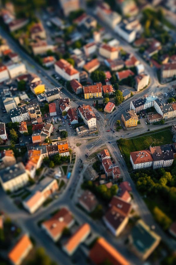 Aerial View of a City with Numerous Buildings and Structures Stock ...