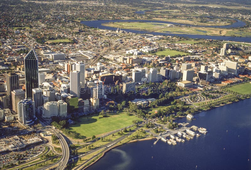 Aerial View of the City of Perth. Editorial Stock Image - Image of ...