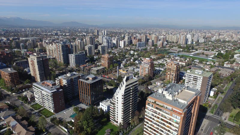 Aerial View of a City in Santiago Stock Image - Image of home, city ...