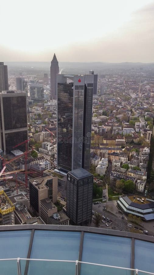 Aerial View of Frankfurt Skyline with Modern Skyscrapers Editorial ...