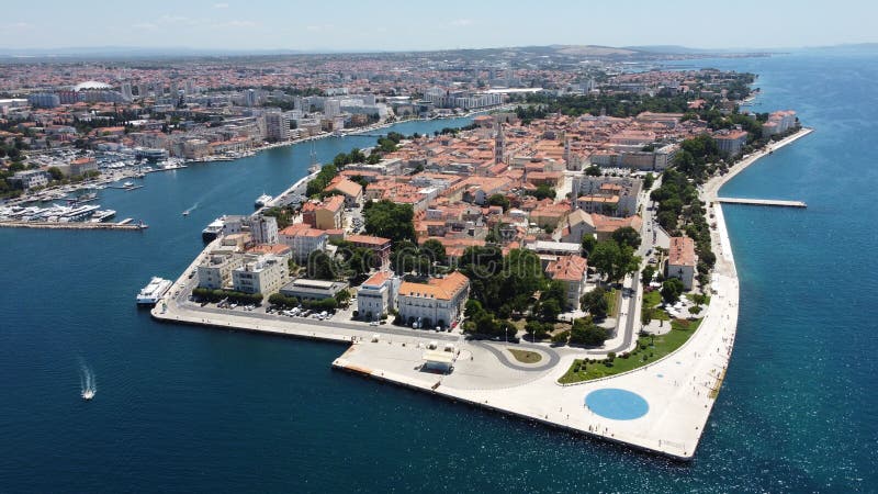Aerial View of the City of Zadar Stock Photo - Image of nature ...