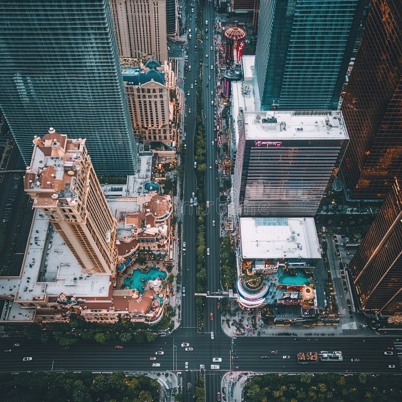 Aerial View Cityscape Downtown Intersection Stock Illustration ...