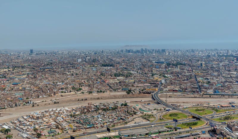 Aerial View of Cityscape of Lima, Peru Stock Image - Image of district ...