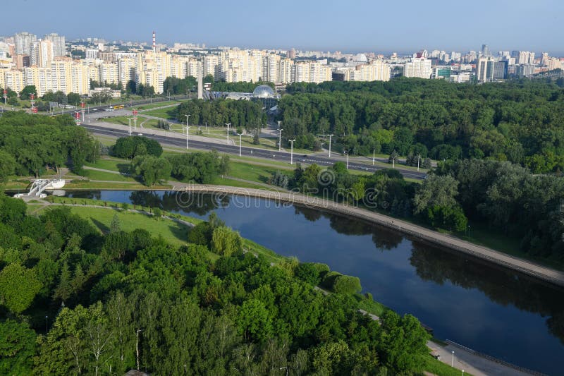 Aerial View of the Cityscape at Minsk in Belarus Editorial Photography ...