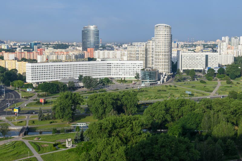 Aerial View of the Cityscape at Minsk in Belarus Editorial Stock Photo ...