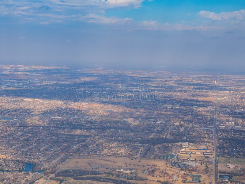 Aerial View of the Cityscape of Oklahoma Area Stock Photo - Image of ...