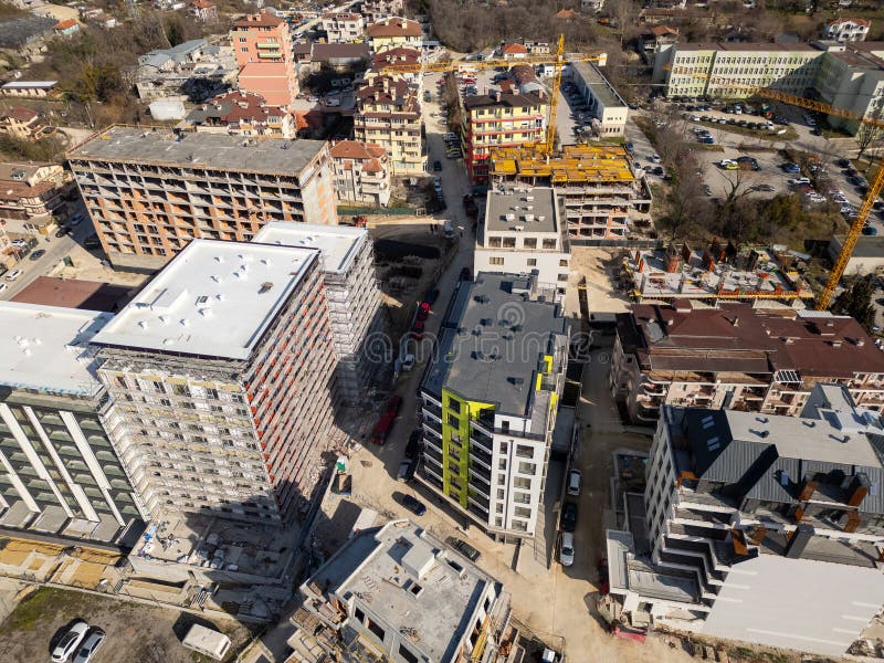 Aerial View of a Cityscape with Ongoing Construction Projects and ...