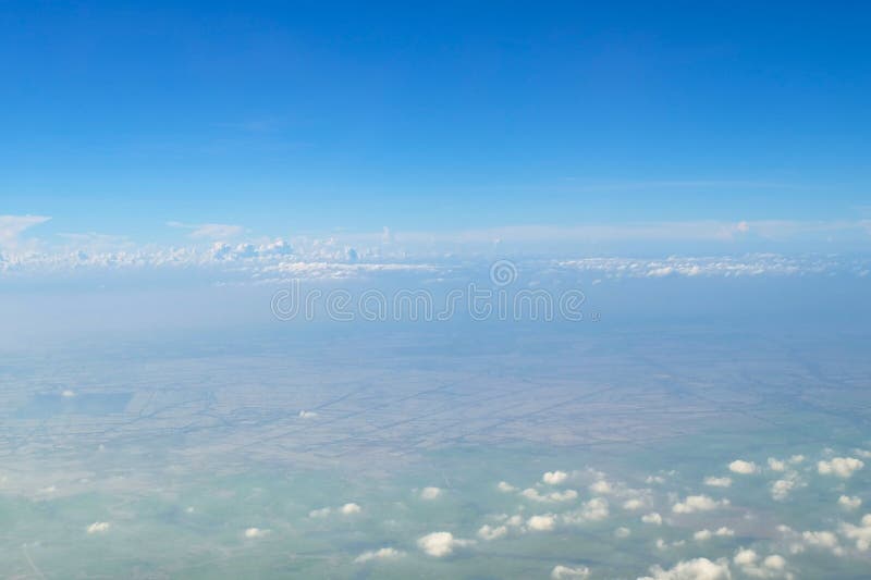 Aerial view clear blue sky stock image. Image of clear - 73792159