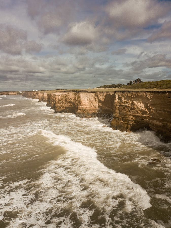 Aerial View of Cliffs by the Sea Stock Photo - Image of miramar, plata ...