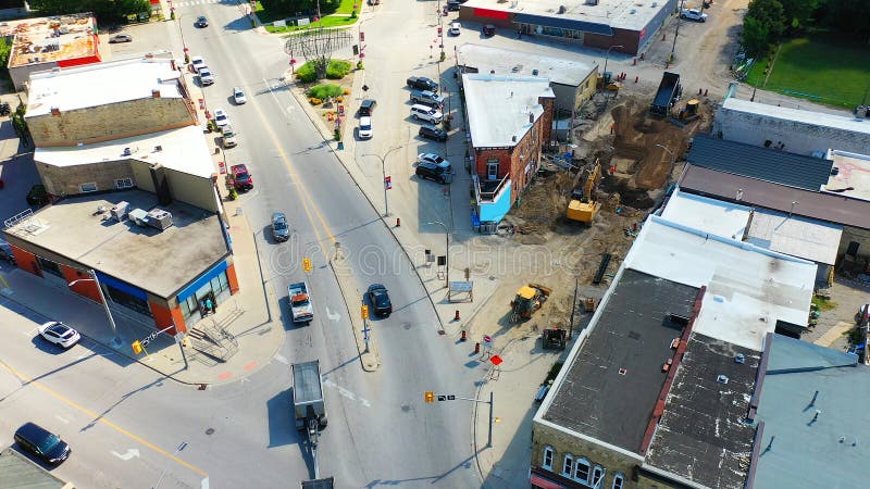Aerial View of Clinton, Ontario, Canada Stock Image - Image of real ...