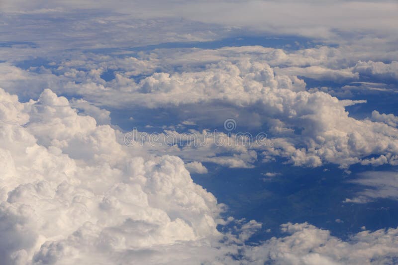 Aerial view on clouds stock photo. Image of cloudy, blue - 74199984