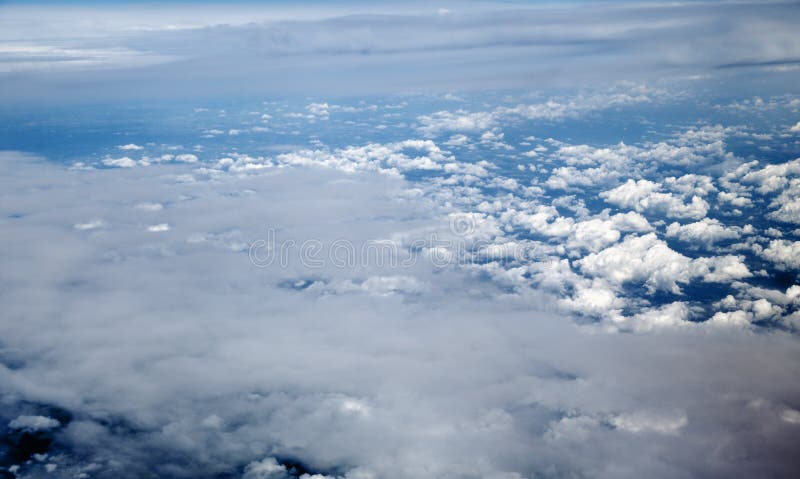 Aerial View of Cloud Covered Land Stock Image - Image of horizon, land ...