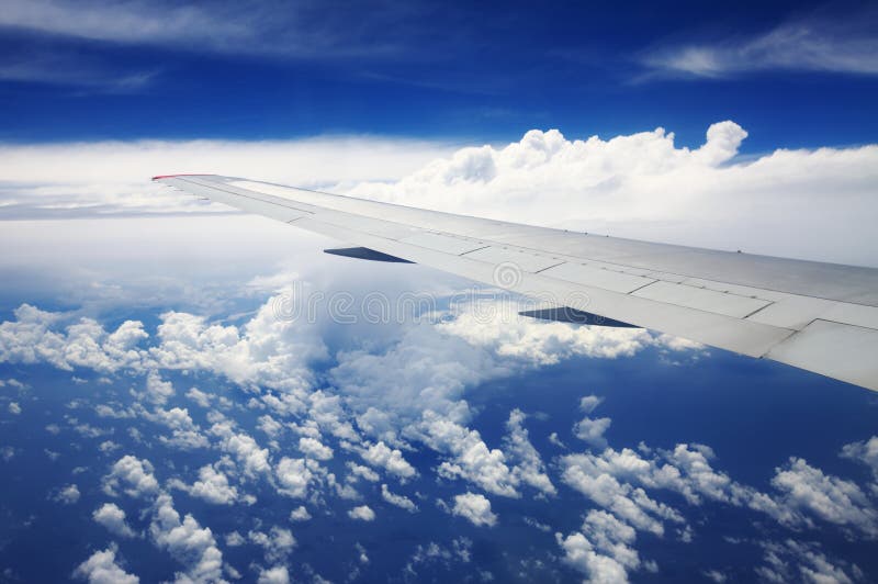 Aerial View of Cloudy Blue Sky on Sunny Day Stock Image - Image of ...