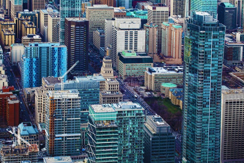 Aerial View of a Cluster of Toronto Office Buildings Editorial Photo ...