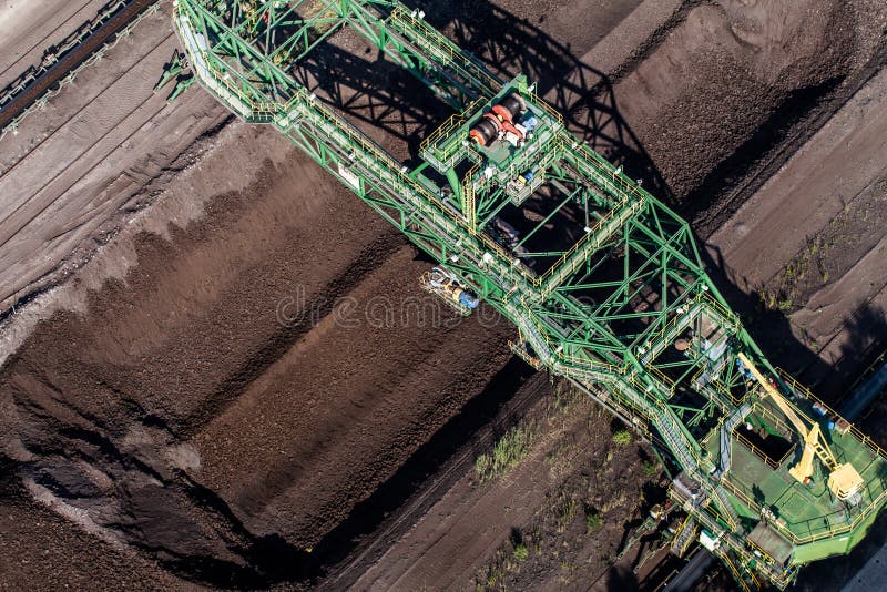 Aerial view of coal mine stock photo. Image of power - 57627532