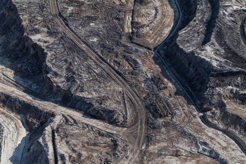 Coal mine, aerial view stock photo. Image of ground, carbon - 51381504
