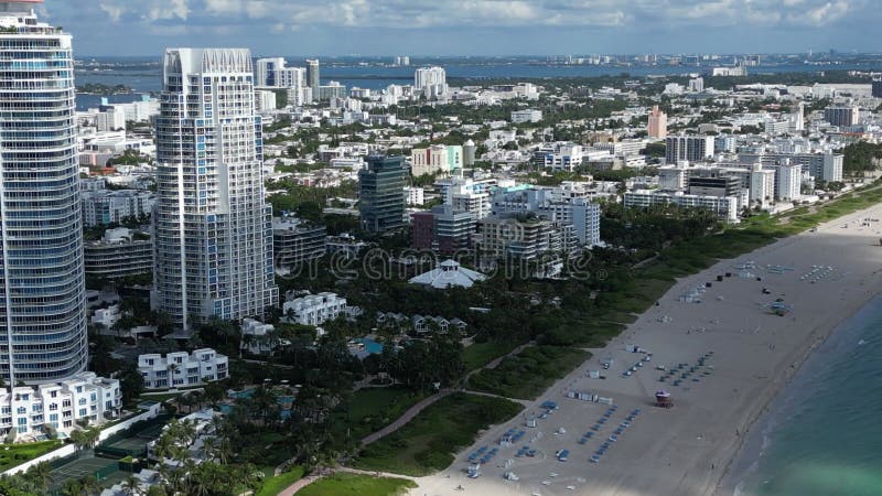 Miami Beach, South Beach. Miami Beach Skyline. Miami Cityscape, Aerial ...