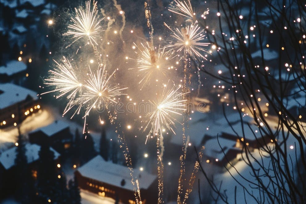 Aerial View of Colorful Fireworks Exploding in Mid-air, Great for ...