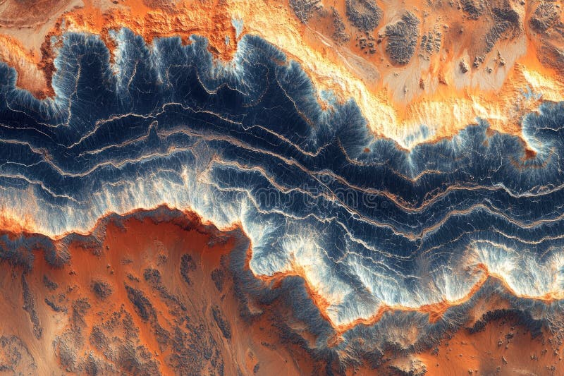 Aerial View of Colorful Rock Formations Showing Natural Abstract ...