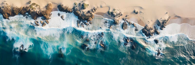 Aerial View Concept Capturing the Symmetrical Patterns of Coastal Areas ...