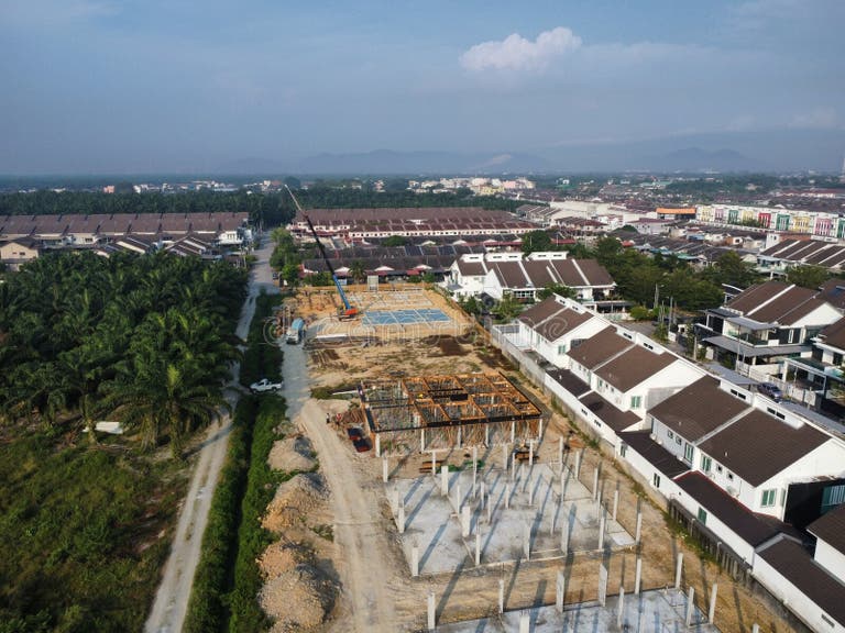 Aerial View of the Concrete Structure for the Initial Housing Construction. Stock Photo - Image ...