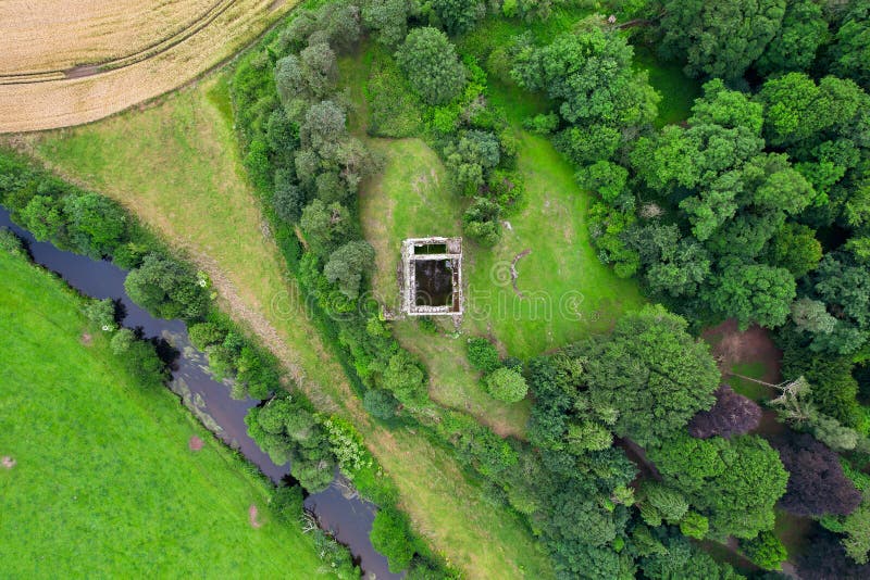 Aerial View of Conna Castle in County Cork Stock Photo - Image of ...